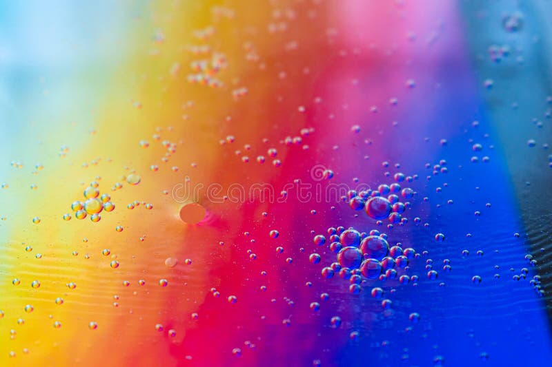 Oil Drops in Water. Abstract Defocused Pattern, Abstract Background of ...