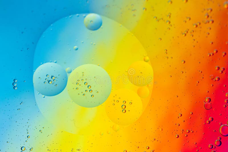Oil Drops in Water. Abstract Defocused Pattern, Abstract Background of ...