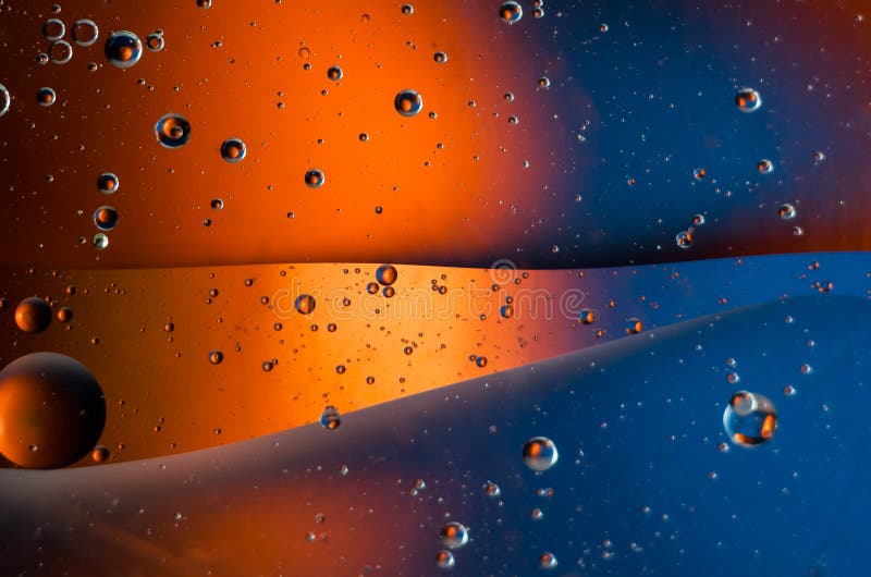 Oil Drops on Water Surface Abstract Background Stock Photo - Image of ...