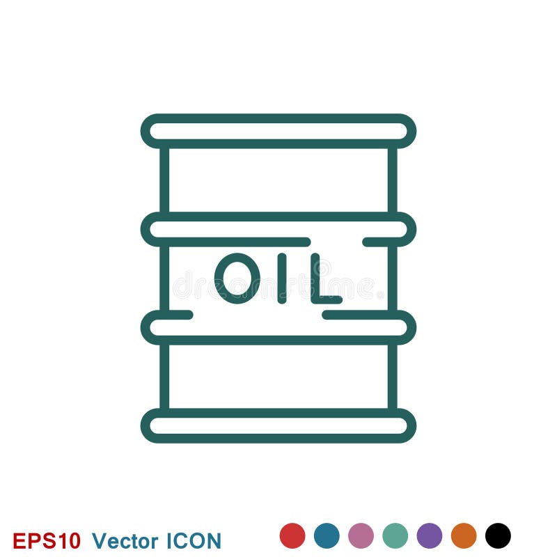 Oil Drum Container Icon Logo, Illustration, Vector Sign Symbol for ...