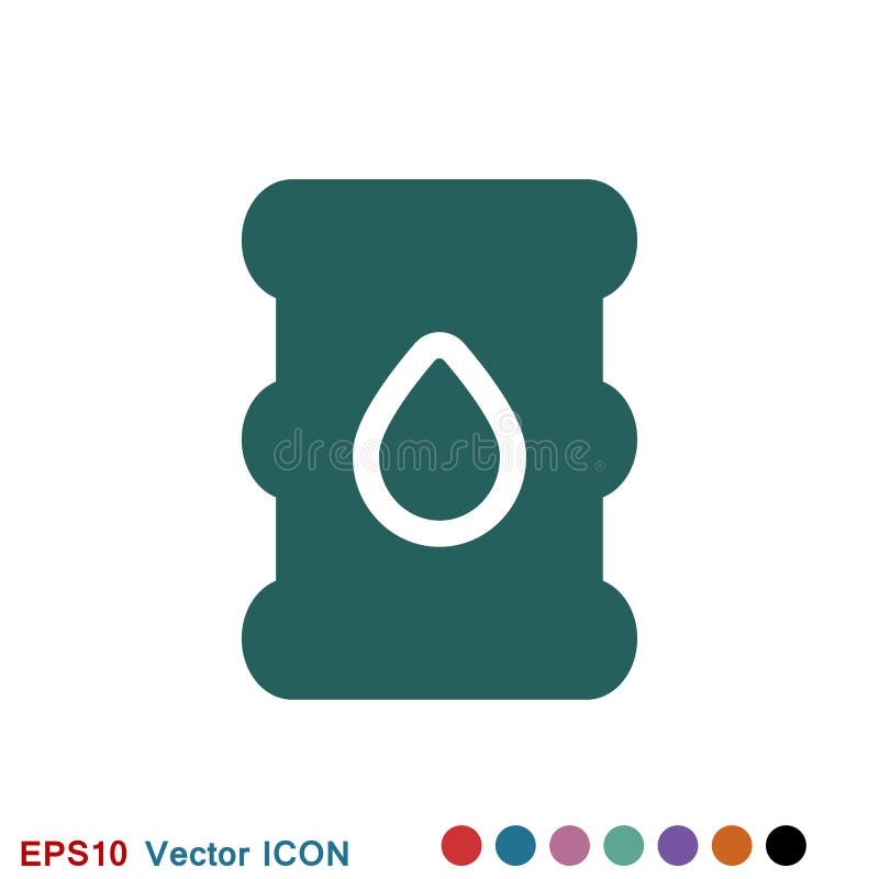 Oil Drum Container Icon Logo, Illustration, Vector Sign Symbol for ...