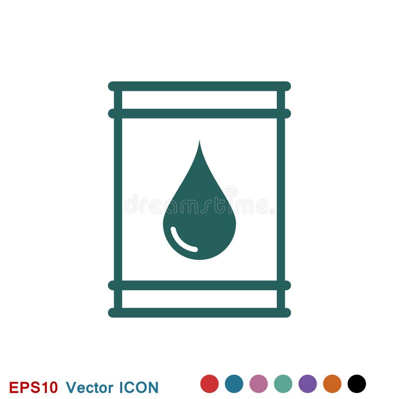 Oil Drum Container Icon Logo, Illustration, Vector Sign Symbol for ...