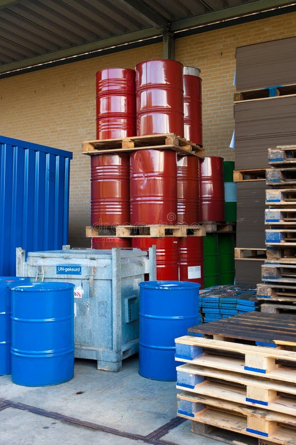 Container and oil drums stock photo. Image of material - 9277236