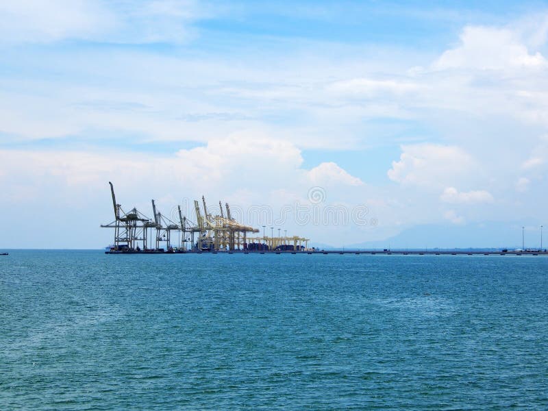 Oil extraction sea view stock photo. Image of platform - 93720008