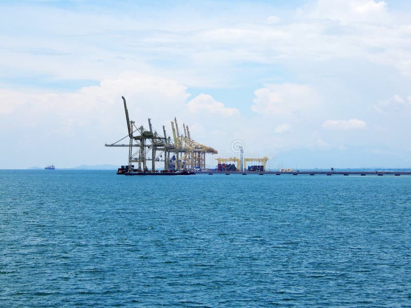 Oil extraction sea view stock photo. Image of coast, blue - 93720074