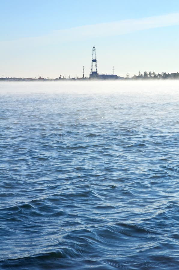 Oil field. stock image. Image of borehole, cable, drilling - 21800749
