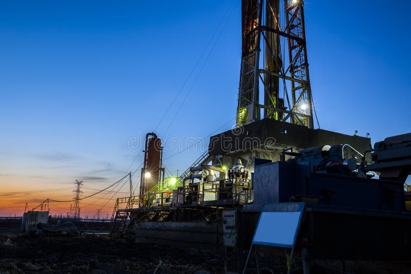 The oil field derrick stock photo. Image of mining, development - 99440804