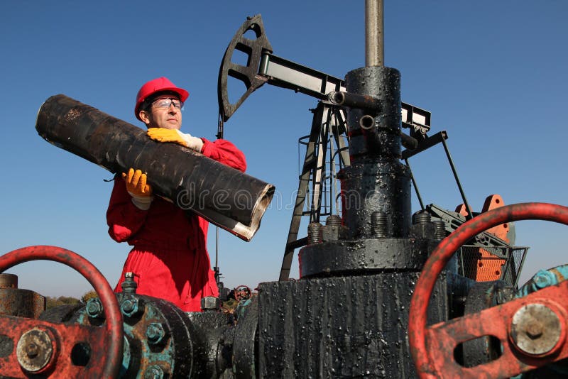 Oil Field Worker stock photo. Image of industrial, high - 82110976