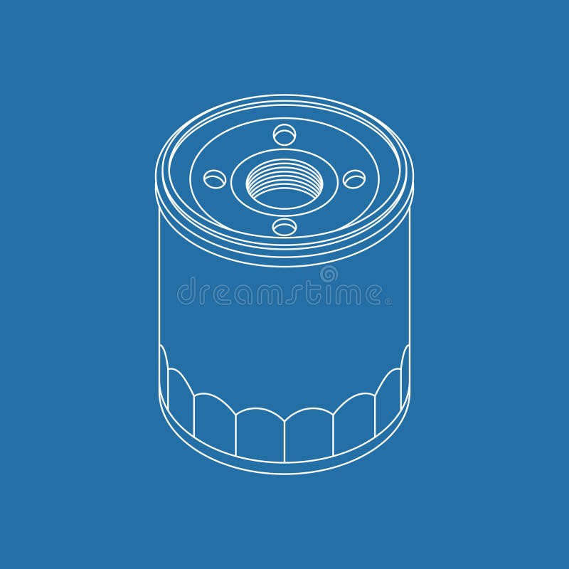 Motor Oil Filter Icon. Vector Illustration Stock Vector - Illustration ...