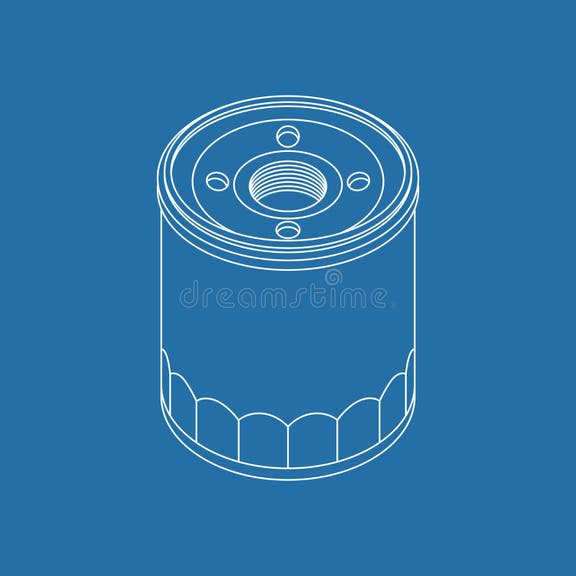 Motor Oil Filter Icon. Vector Illustration Stock Vector - Illustration ...