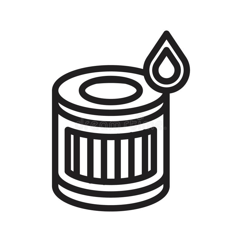 Oil Filter Icon Line Art Vector Stock Vector - Illustration of auto ...