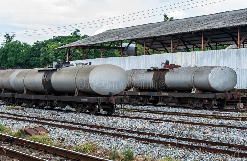 Oil freight train stock image. Image of goods, railroad - 42077477