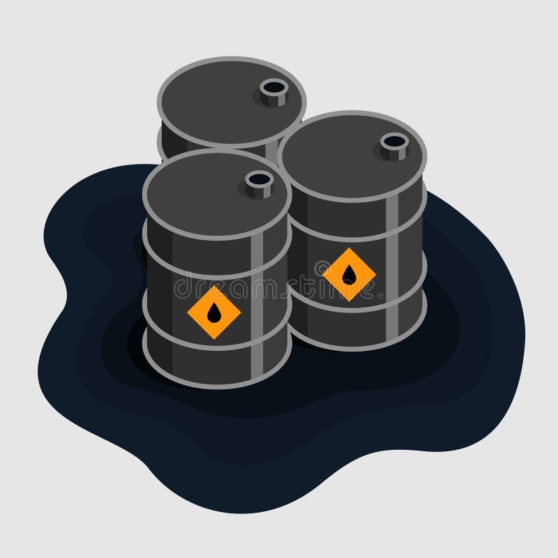 Oil Fuel Barrels Isometric Icon Stock Vector - Illustration of ...