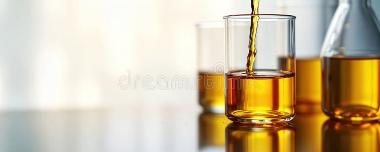 Oil, Fuel Blending Process Optimization Shown. Liquid Fuel Poured into ...