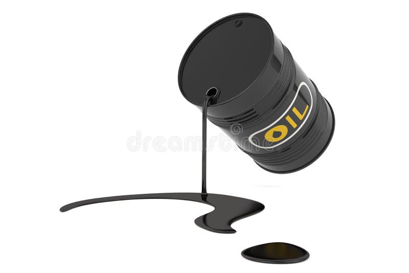 Oil Fuel Flows from a Barrel As a Question Mark. 3D Illustration Stock ...