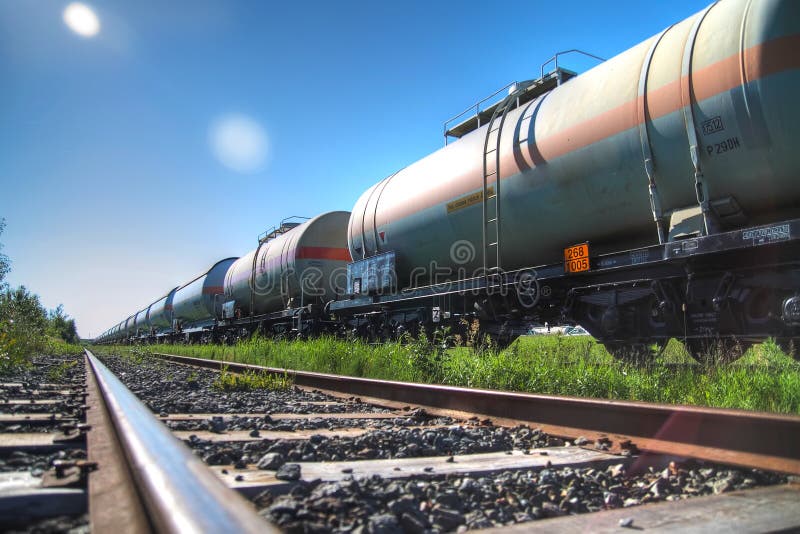Oil and Fuel Transportation by Rail Stock Image - Image of industry ...