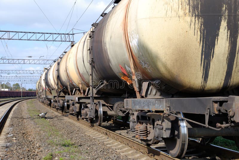 Oil and Fuel Transportation by Rail Stock Image - Image of industry ...