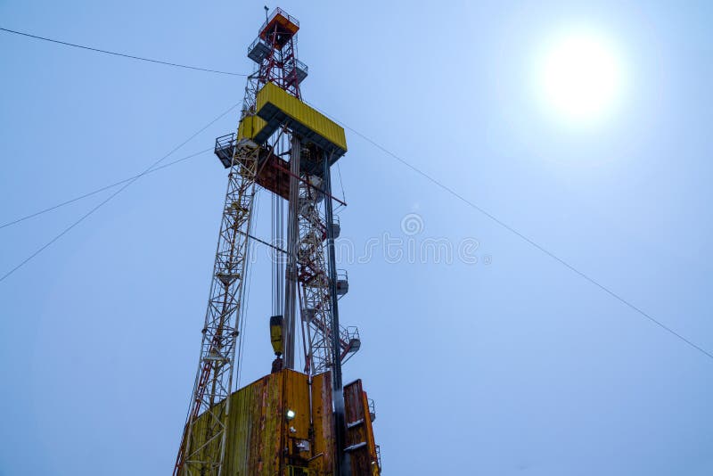 Oil and Gas Drilling Rig. Oil Drilling Rig Operation on the Oil ...