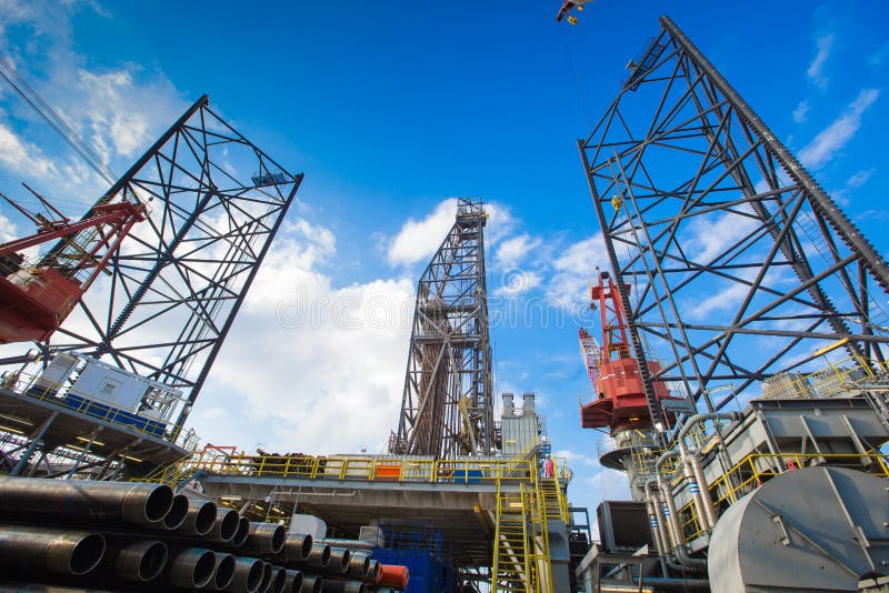 Equipment for Oil and Gas Completion at Drilling RIG Stock Image ...