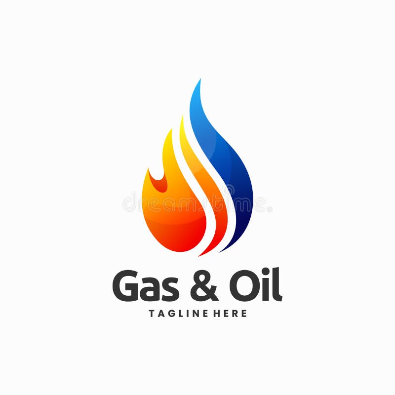 Gas and Oil Flame Vcetor Logo Icon Stock Vector - Illustration of sign ...