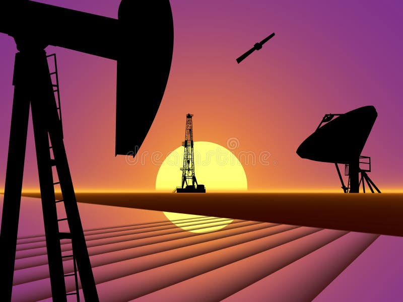 Oil Gas Industry Oilfield Drilling Rig Oil Pump Offshore Technology ...