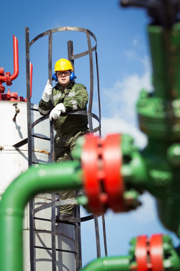Oil and Gas Industry Worker Stock Image - Image of worker, industry ...