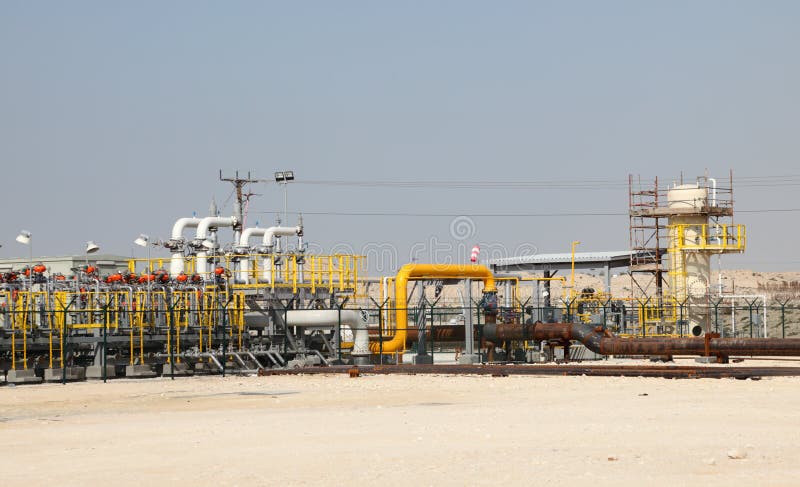 Oil and Gas Pipeline in the Desert Stock Photo - Image of energy, pipe ...