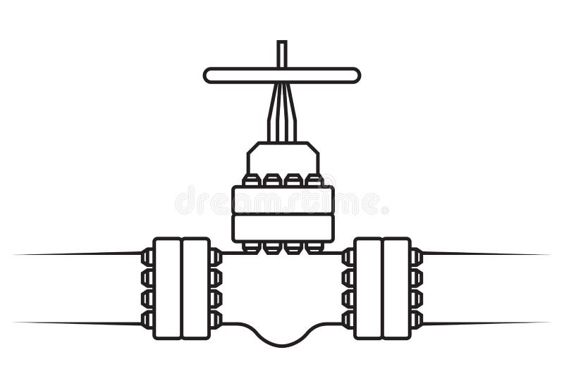 Oil and Gas Pipeline Processing Plant Stock Illustration - Illustration ...