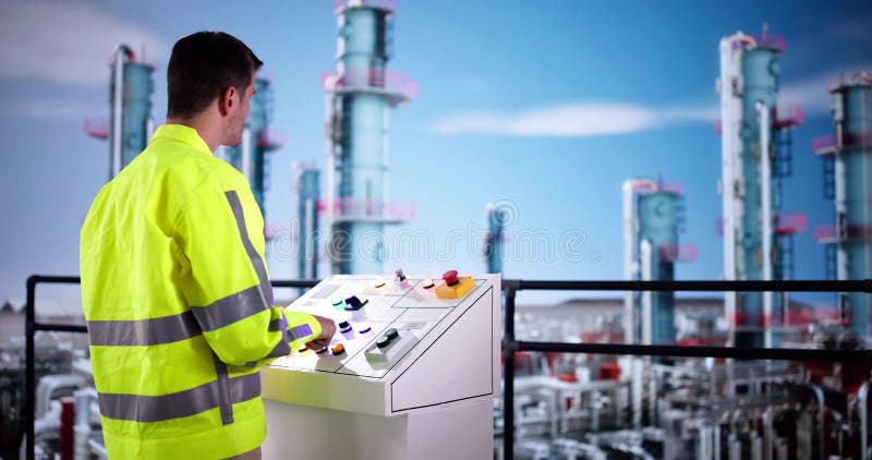 Oil and Gas Plant Control Panel Stock Image - Image of switch, factory ...