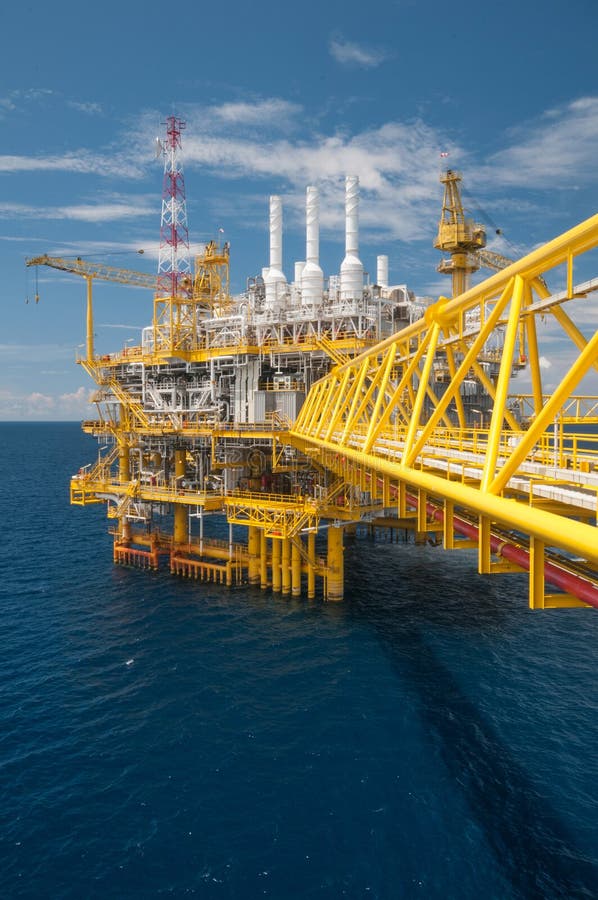 Oil and Gas Platform or Construction Platform Stock Photo - Image of ...