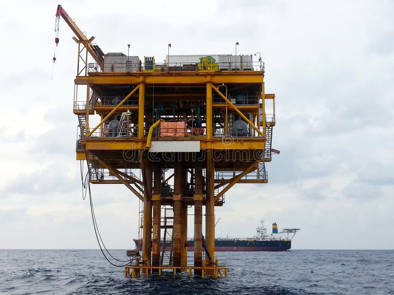 Oil and gas platform stock image. Image of crude, ship - 58421973
