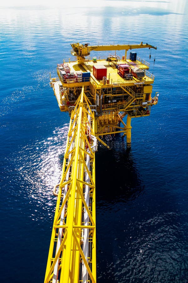 Oil and Gas Offshore Platform Stock Photo - Image of drill ...