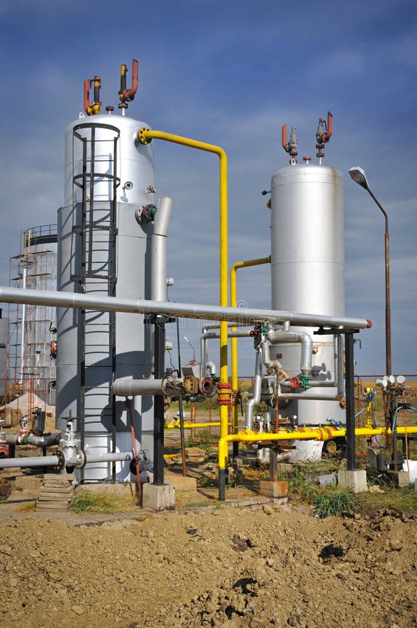 Natural Gas Processing Plant Stock Photo - Image of pipeline ...