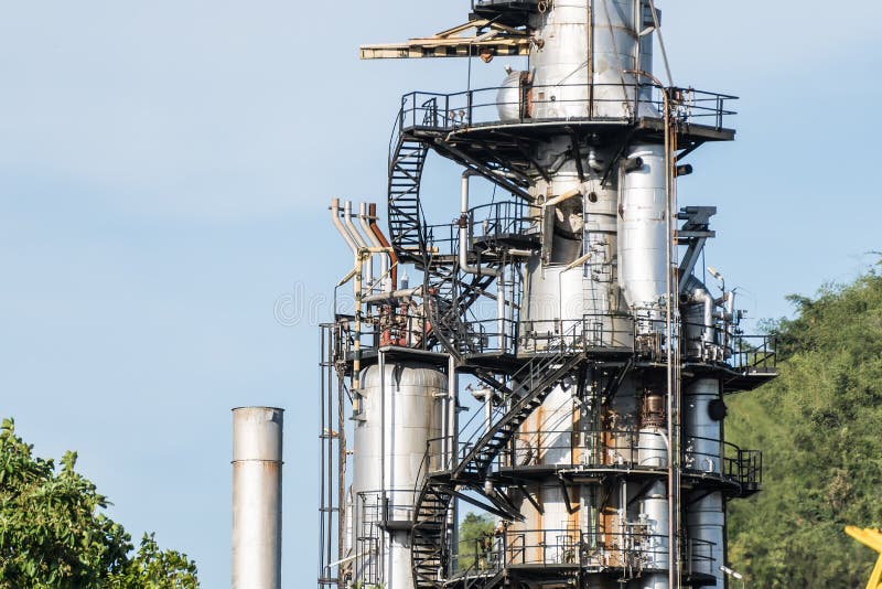 Oil and Gas Processing Plant Stock Image - Image of chemical, heavy ...