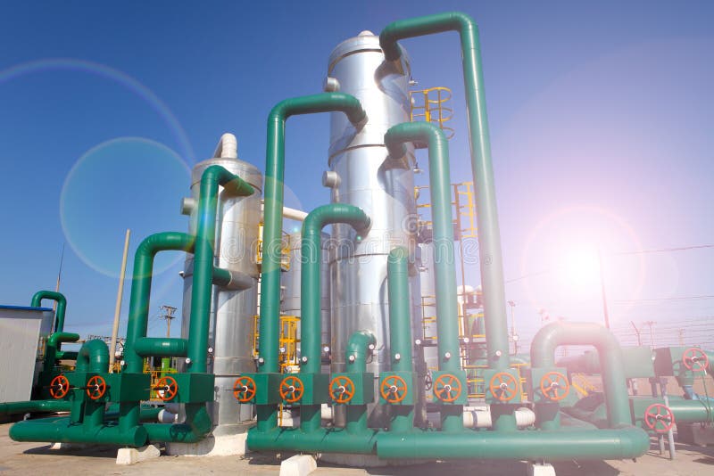 Oil and Gas Processing Plant Stock Image - Image of heavy, climate ...