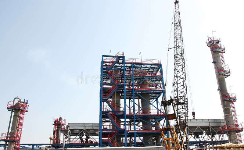 Oil and Gas Processing Plant Stock Photo - Image of engineering ...