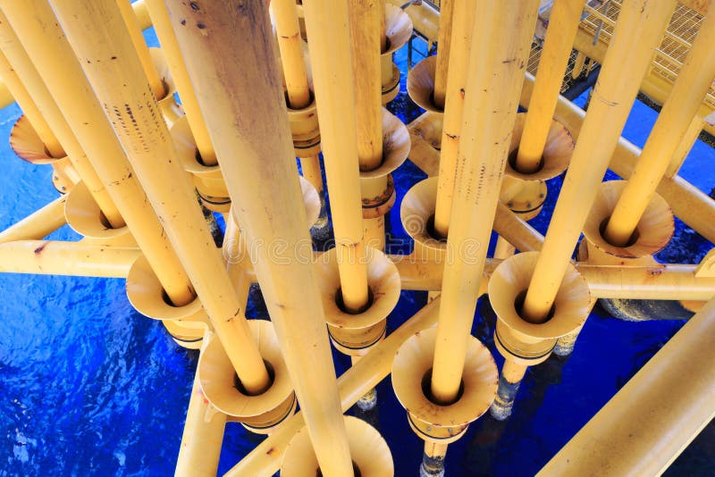 Oil and Gas Surface Casing at Offshore Platform Stock Image - Image of ...