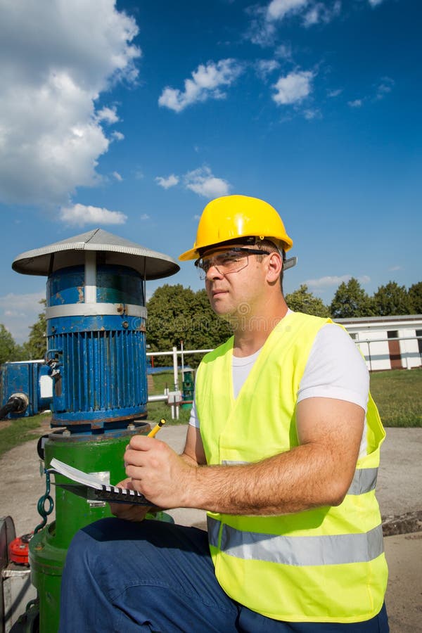 Oil and Gas Production Operator Stock Photo - Image of adult, overalls ...