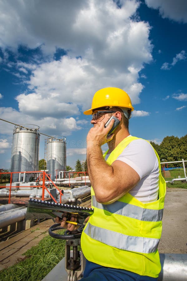 Oil and Gas Production Operator Stock Image - Image of business ...
