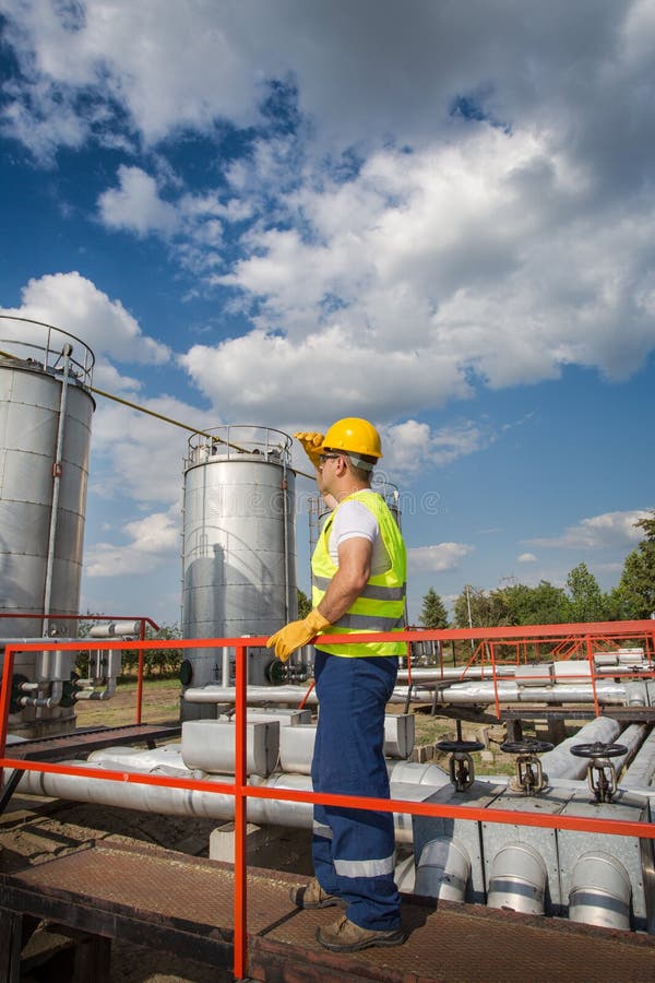 Oil and Gas Production Operator Stock Photo - Image of operator, person ...