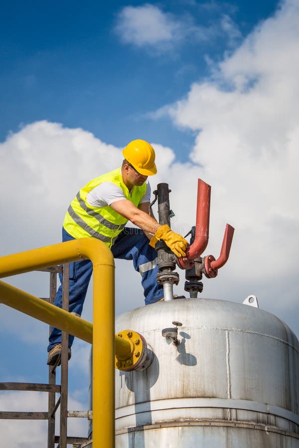 Oil And Gas Production Operator Stock Photo - Image of power, economy ...