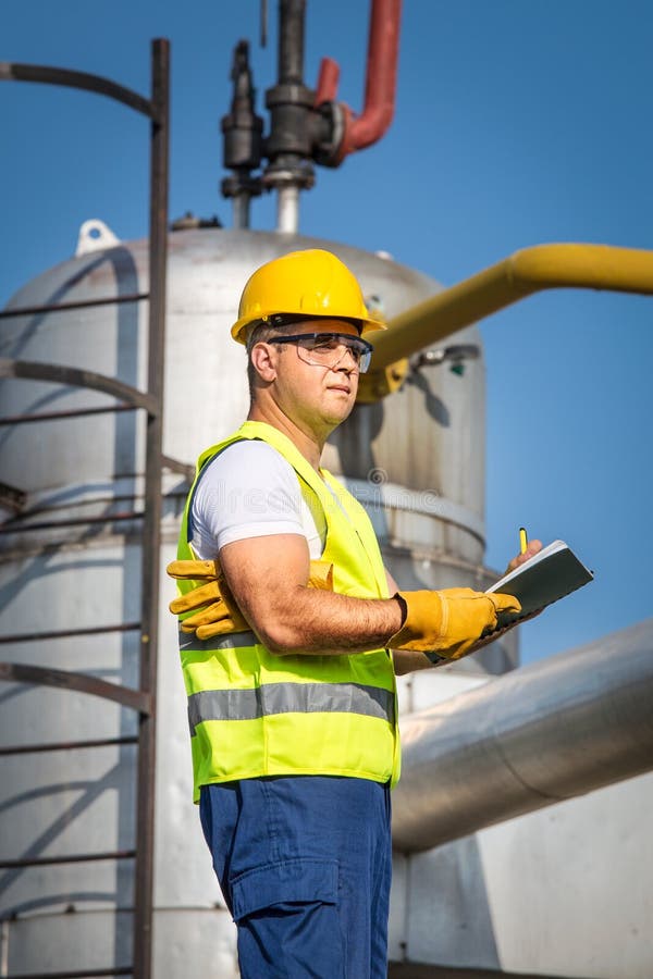 Gas Production Operator stock photo. Image of production - 27915436