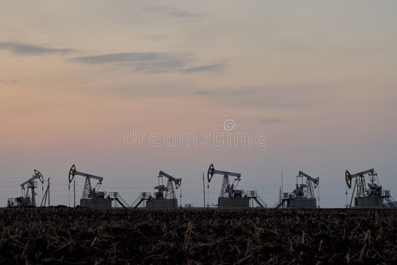 Oil and gas production stock photo. Image of landscape - 179276722