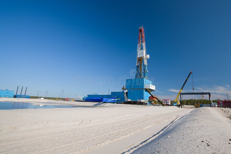 Oil and gas production stock photo. Image of drilling - 60606596