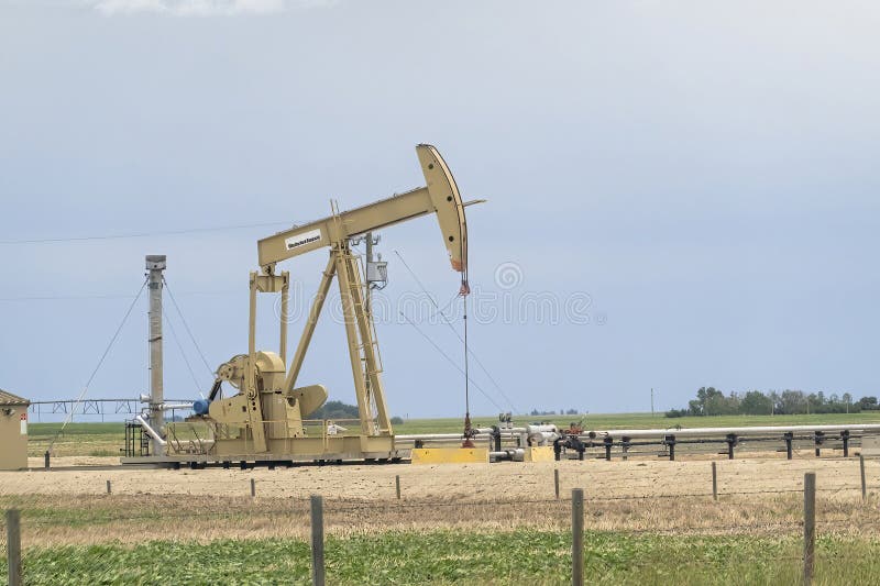 An Oil Gas Pump on Lethbridge, Alberta, Canada Stock Photo - Image of ...