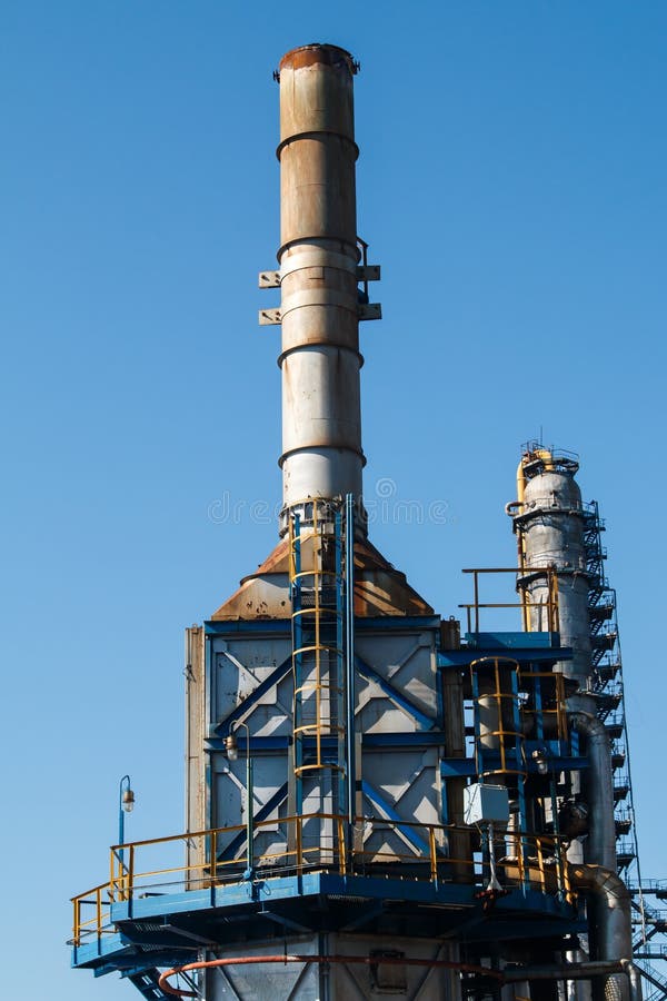 Oil and gas refinery stock photo. Image of chimney, engineer - 111972086