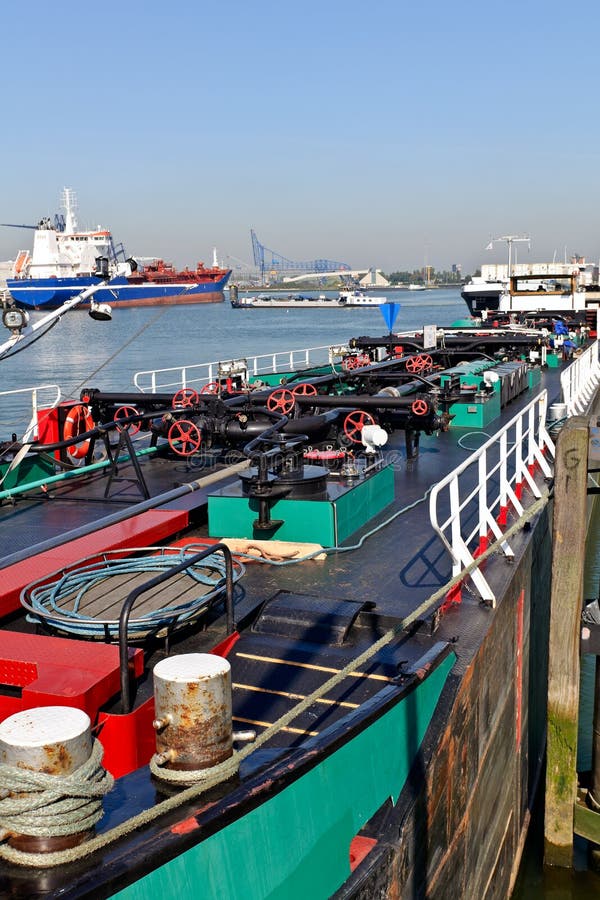 Oil and Gas Ship in the Harbor Stock Image - Image of netherlands, fuel ...