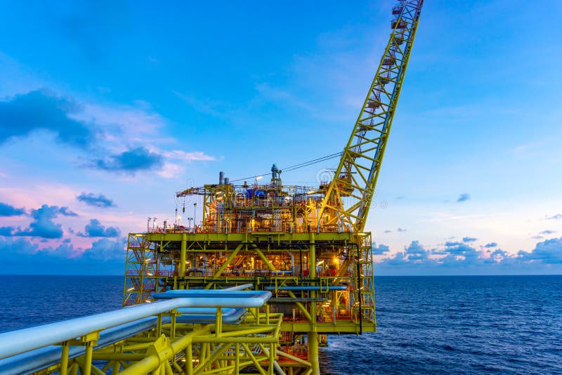 Oil and Gas Tender Platform during Drilling. Editorial Image - Image of ...