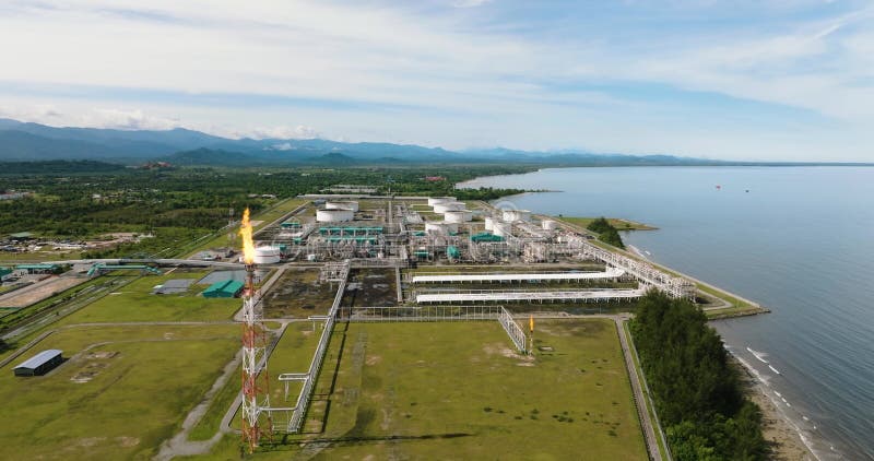Oil and Gas Terminal. Borneo, Sabah, Malaysia. Stock Video - Video of ...