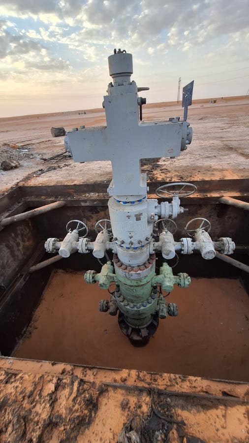 Oil and gas Well head stock image. Image of head, dessert - 357645997